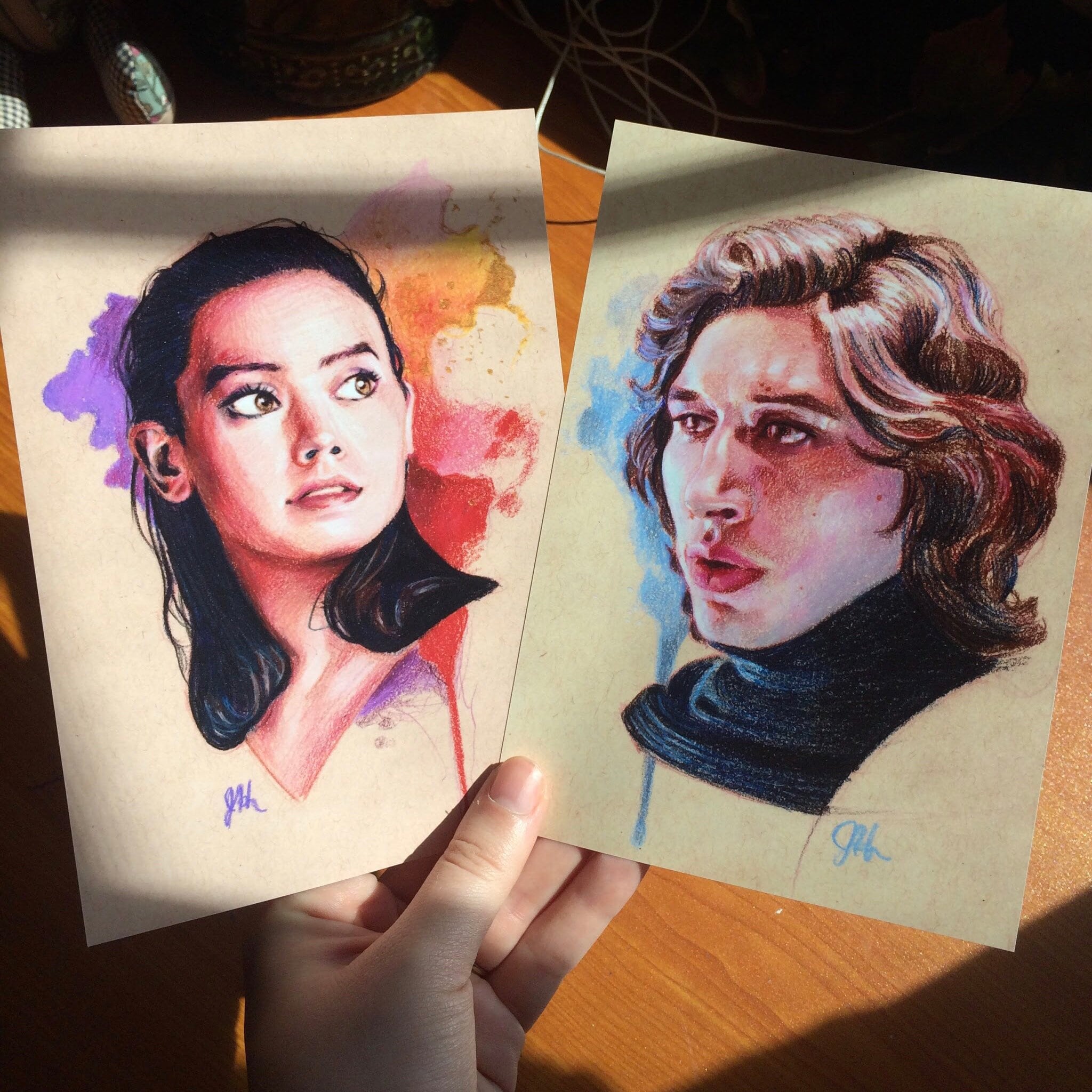 Pencil Drawing & Illustration Daisy Ridley the rise of Skywalker color ...