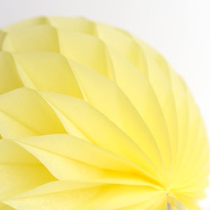 Light Yellow Tissue Paper Honeycombs - Hanging Wedding Party ...