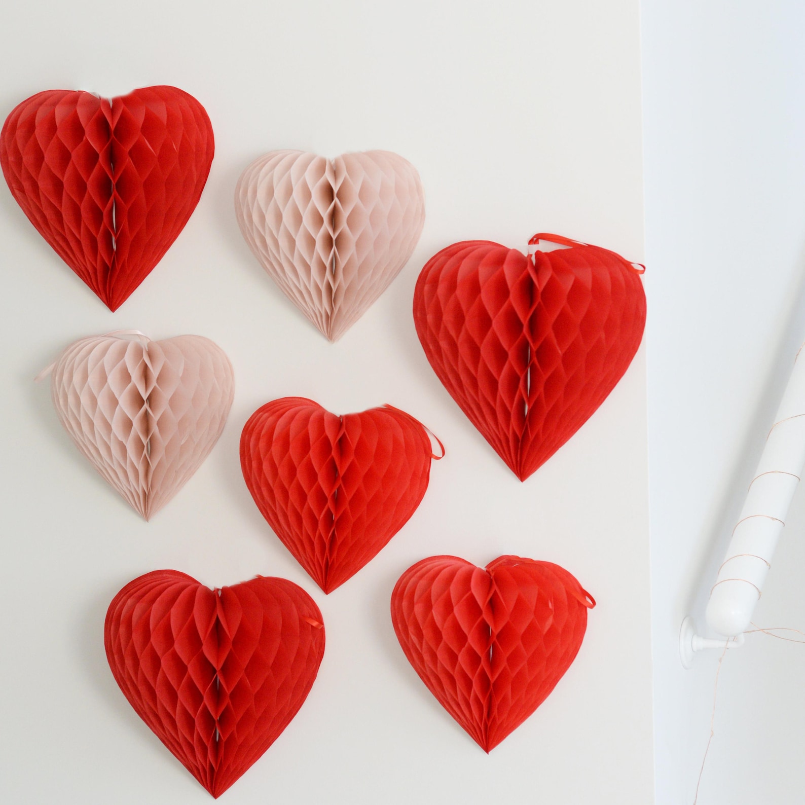 Vintage Style Heart Shaped Honeycomb Decoration Value SET / - Etsy