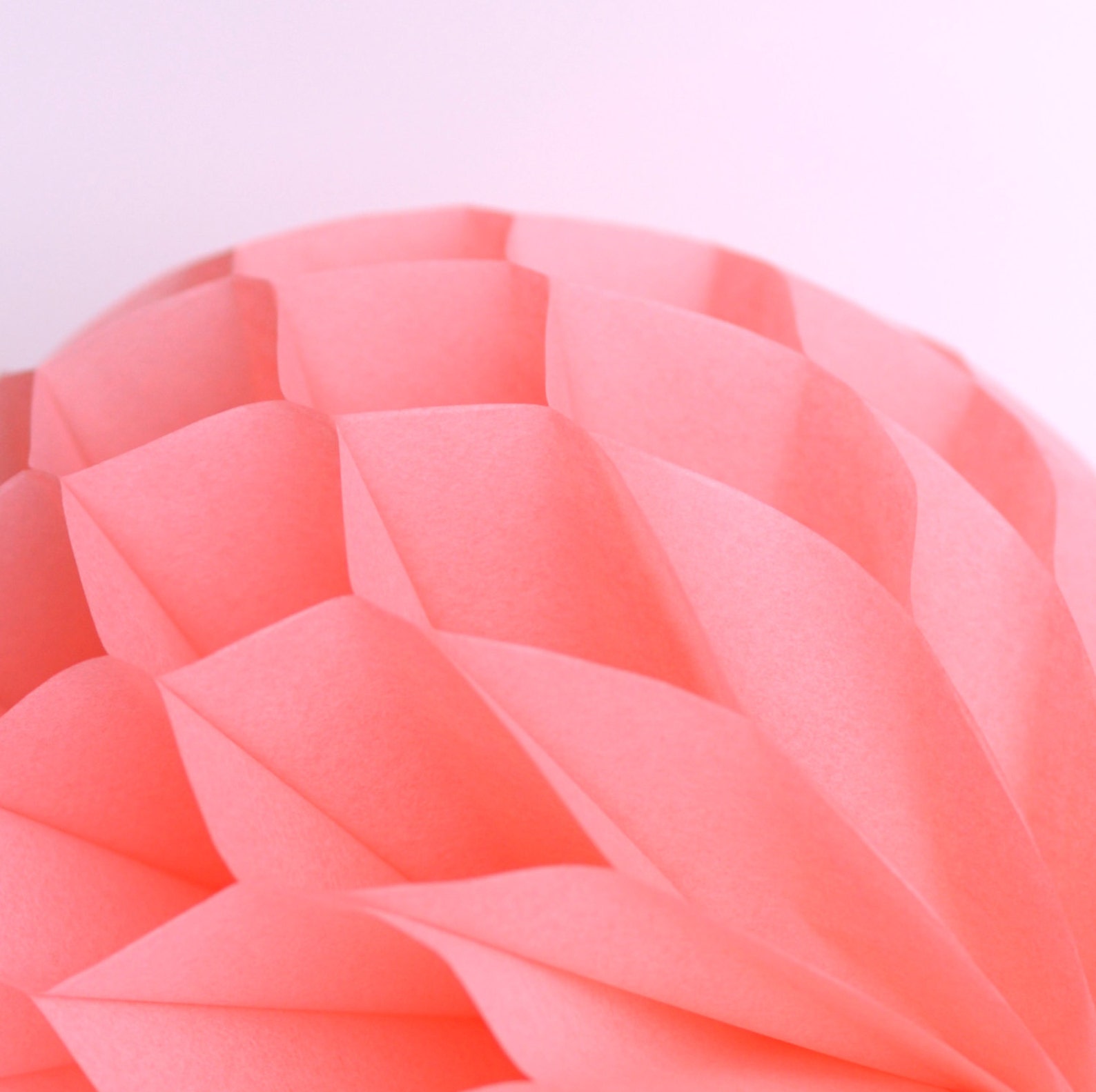 Coral Tissue Paper Honeycombs - Hanging Wedding Party Decorations - Etsy