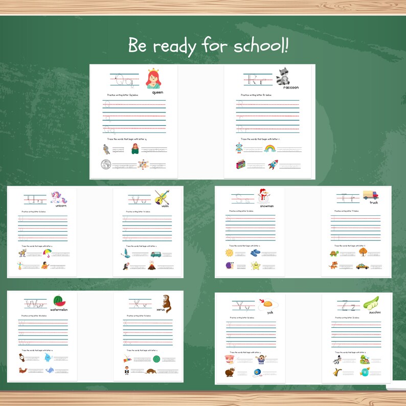 Alphabet Worksheets 26 Pages, Printable, Instant Download - Etsy