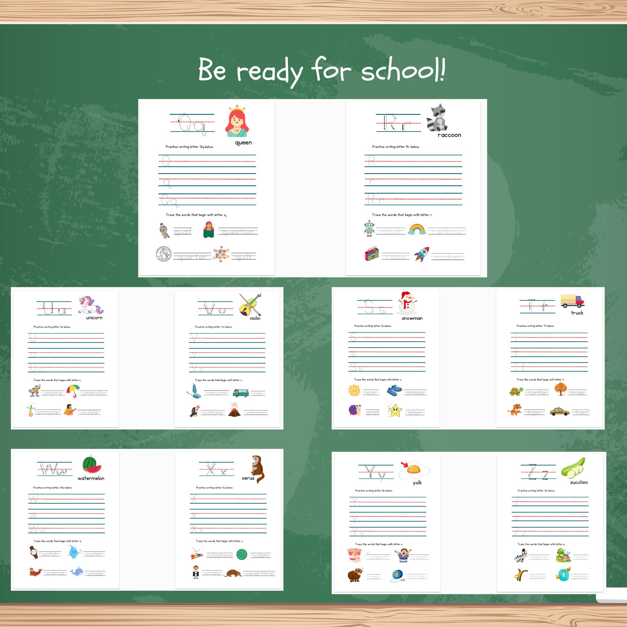 Alphabet Worksheets 26 Pages, Printable, Instant Download - Etsy