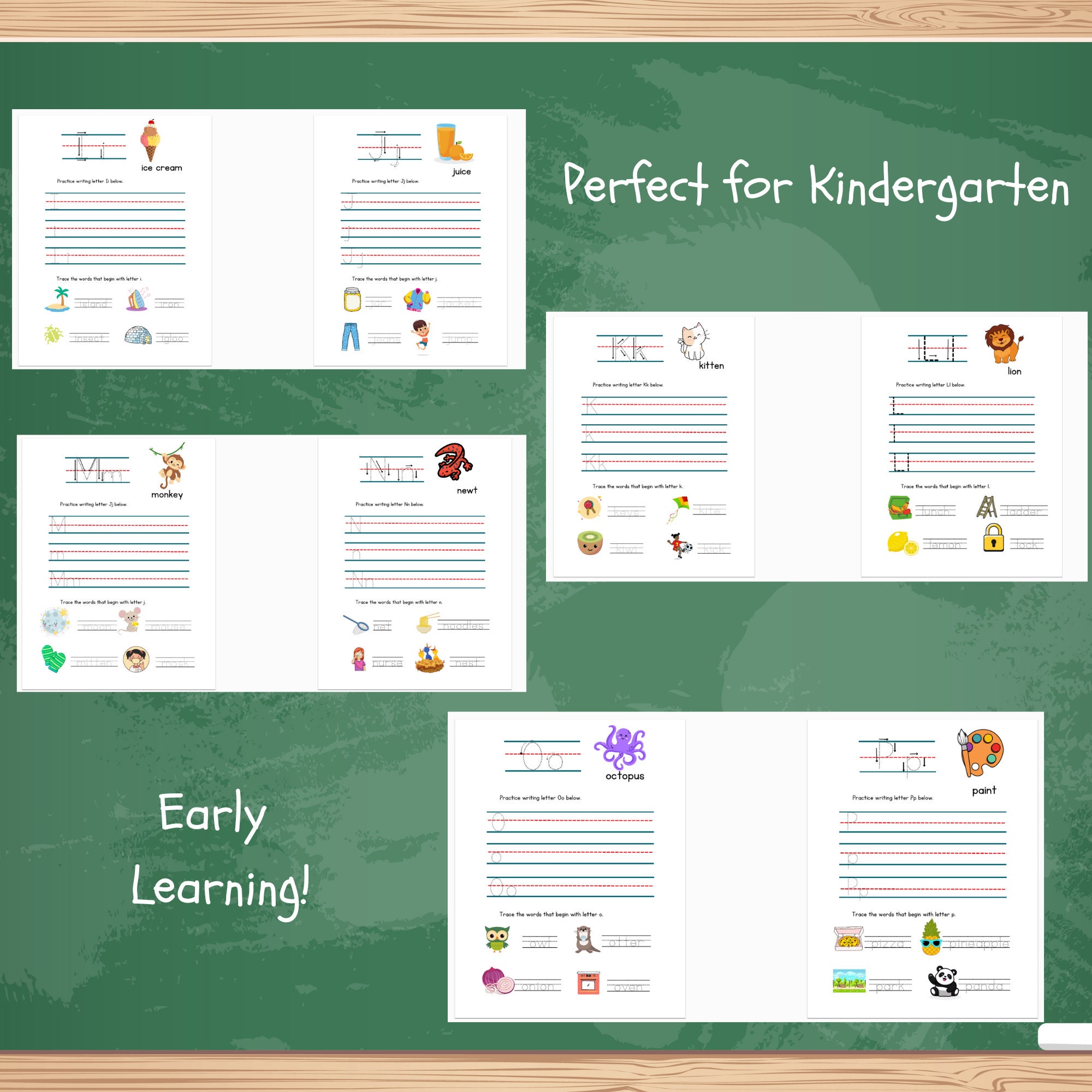 Alphabet Worksheets 26 Pages, Printable, Instant Download - Etsy