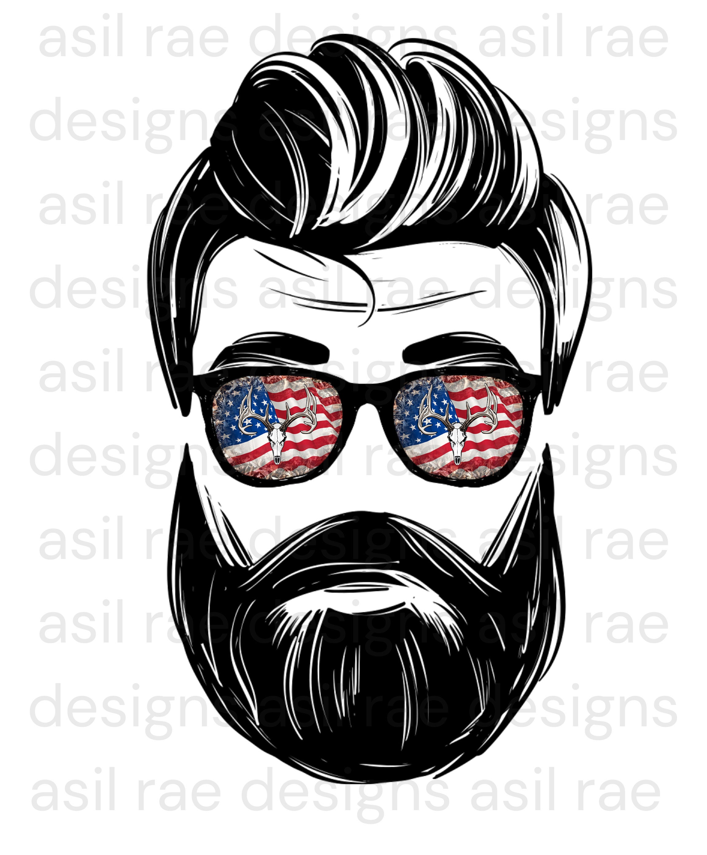 Hunter Beard Man Beard PNG Digital Download Sublimation - Etsy