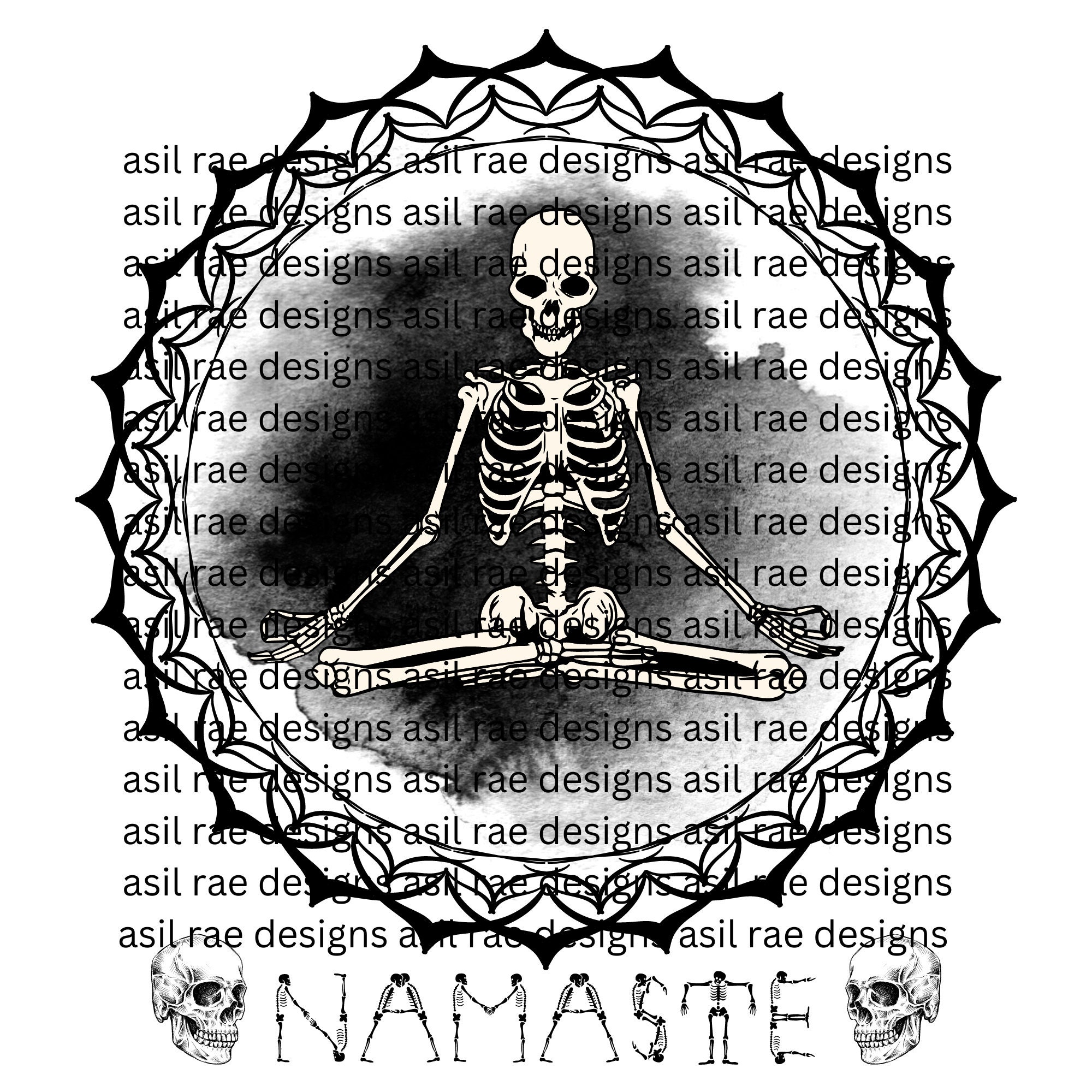 Namaste Skeleton PNG Digital Download Sublimation - Etsy