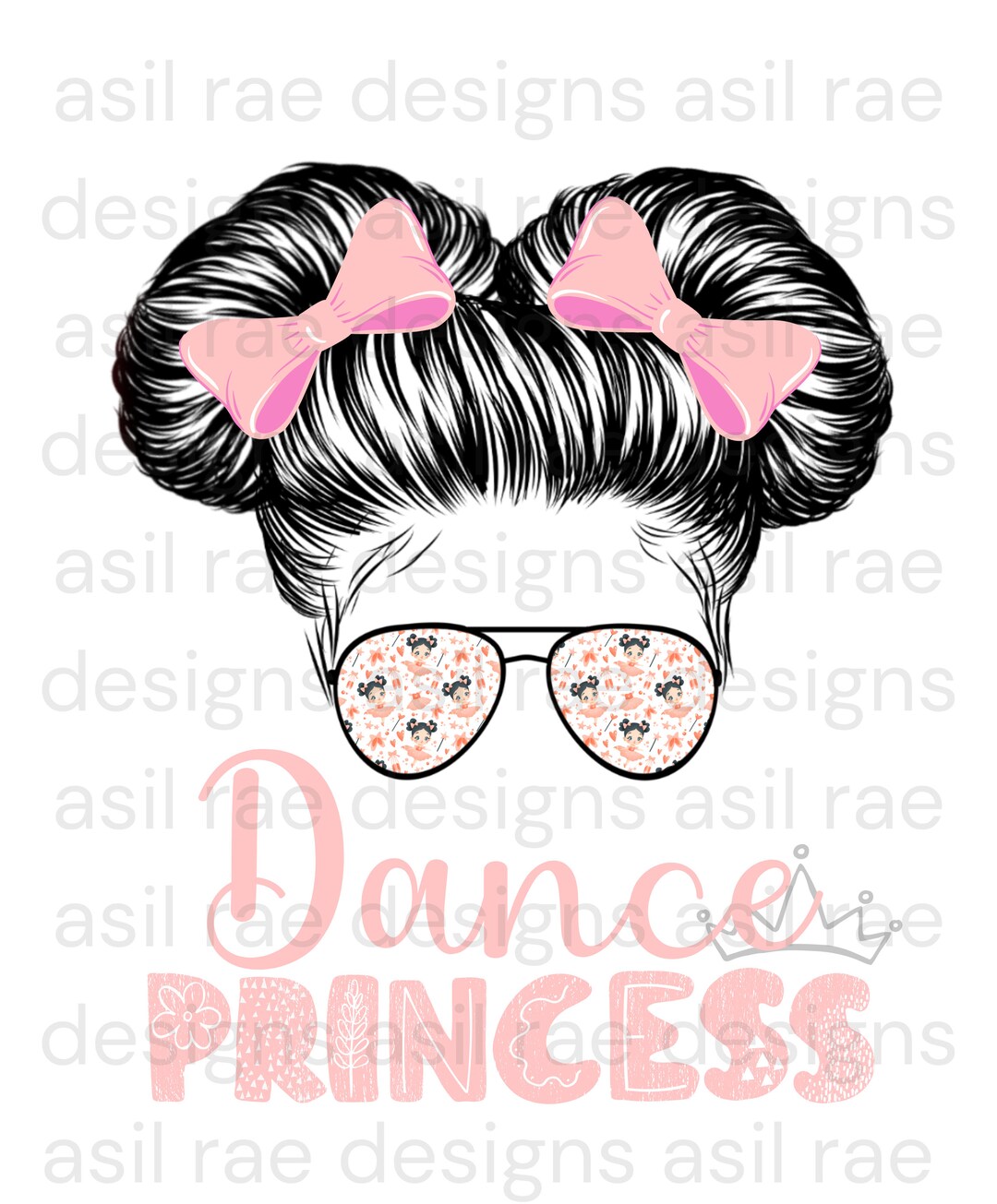 Dance Princess Messy Bun PNG Digital Download Sublimation - Etsy