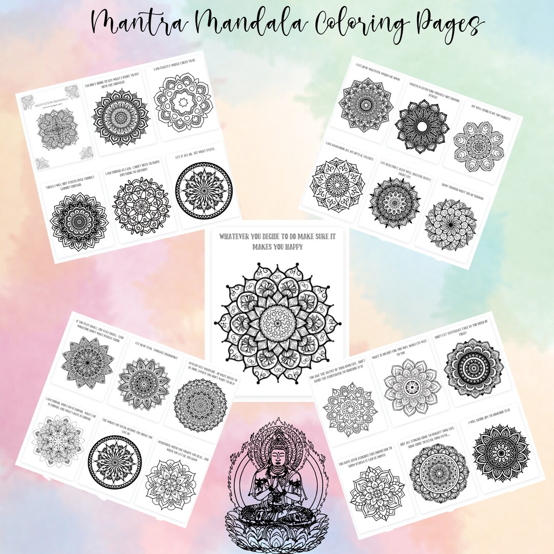 Mandala Coloring Book: Printable PDF, PDF Download - Etsy