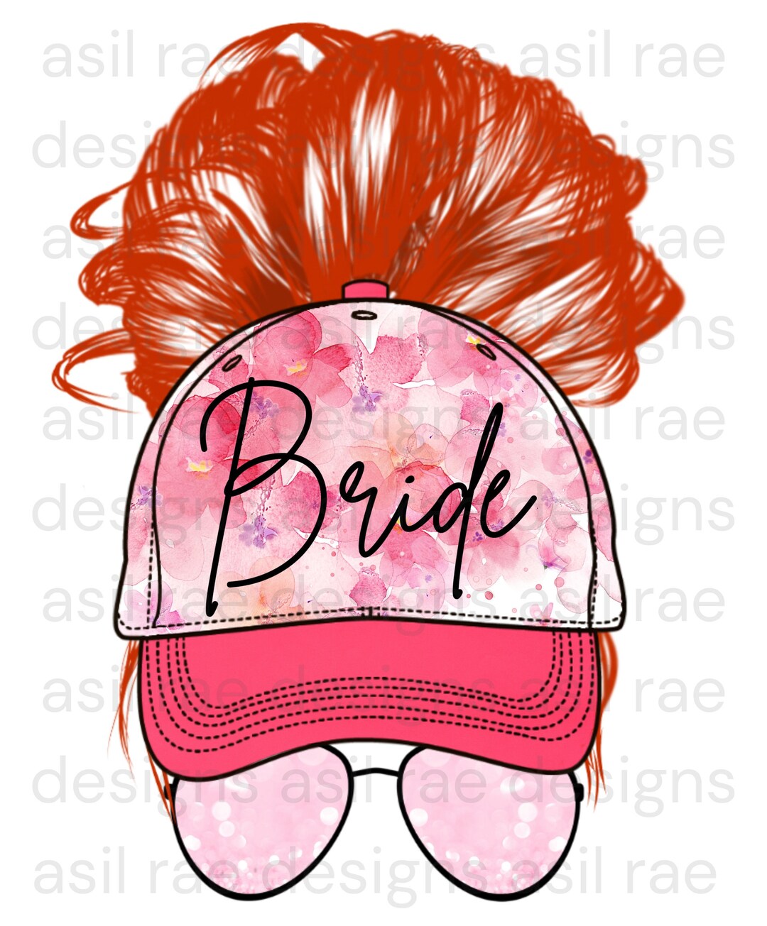 Wedding Bride Messy Bun Red Hair PNG Digital Download Sublimation - Etsy
