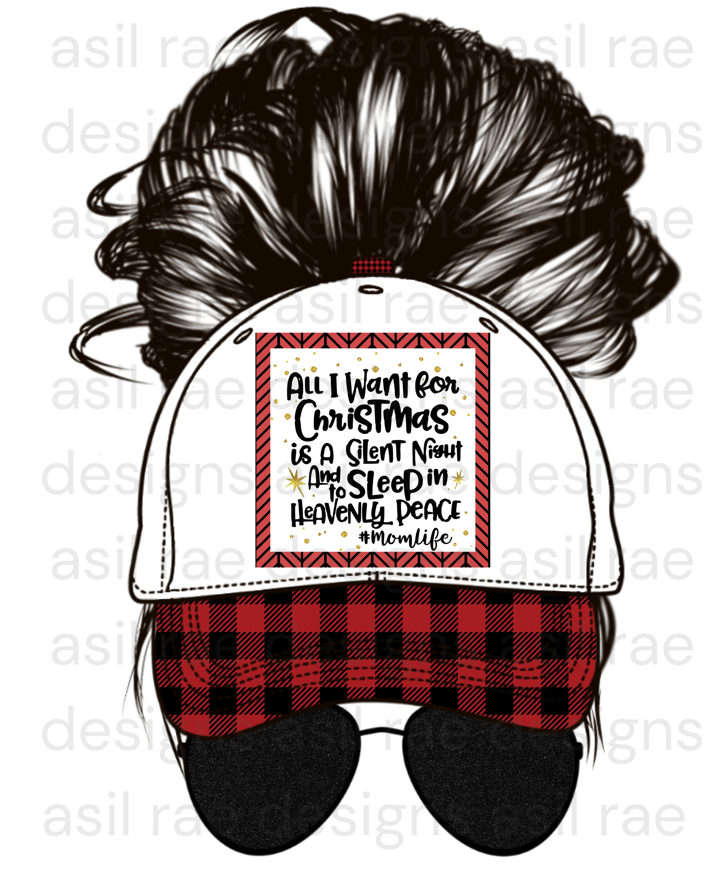 Weihnachten Friedliche Nacht Feiertage Hut Messy Bun PNG - Etsy.de