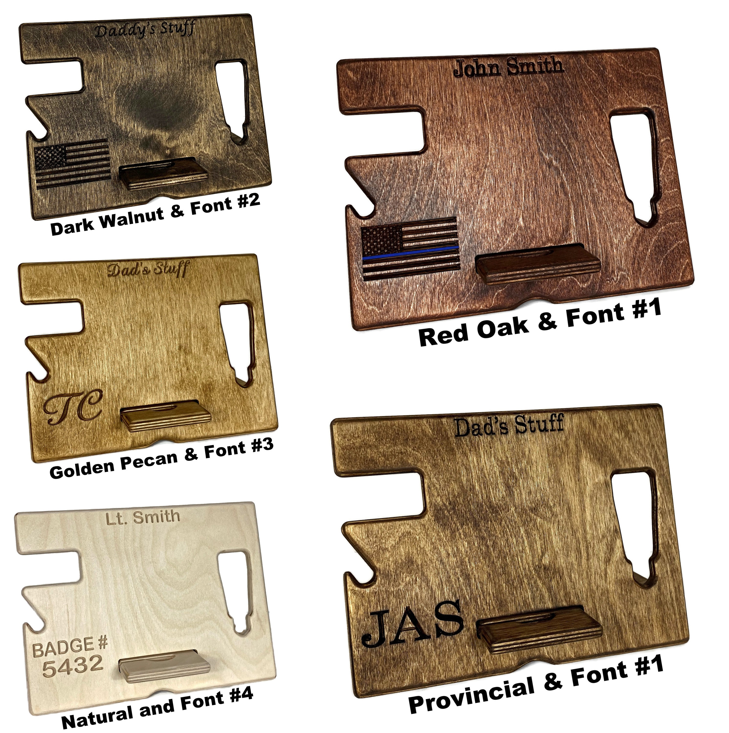 Law Enforcement Officer Gift, Police Officer Gift, Wooden Pistol Holder ...