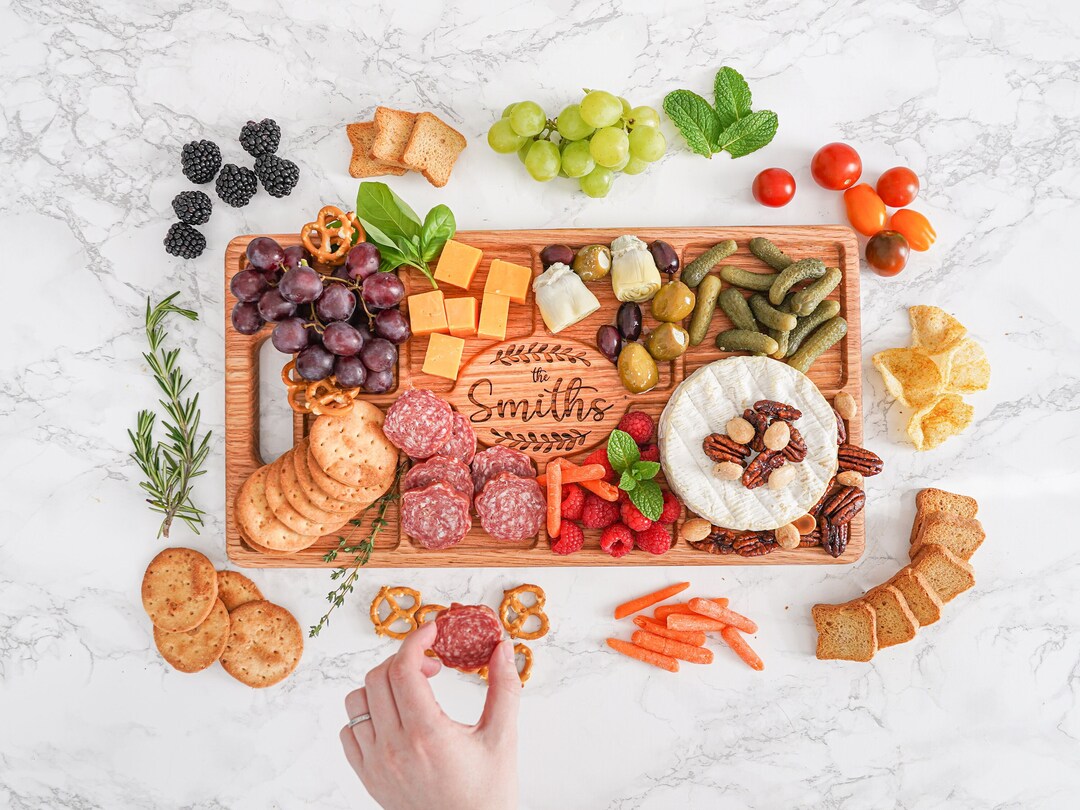 Charcuterie Board Personalized, Custom Serving Tray, Custom Engraved ...