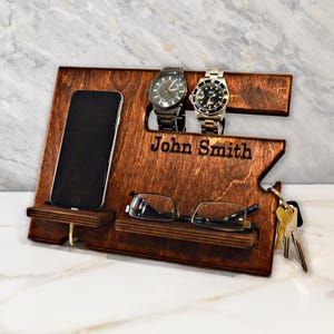 Desk Organizer, Desk Storage, Organizer for Men, Mens Desk, Men Wood ...