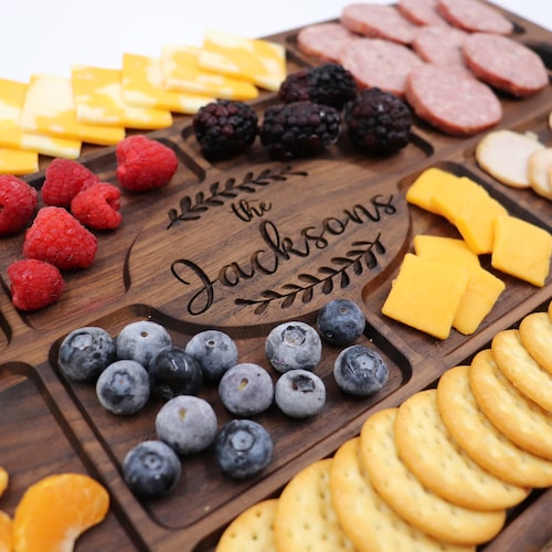 Charcuterie Board Personalized Wedding Gift Snack Tray With - Etsy