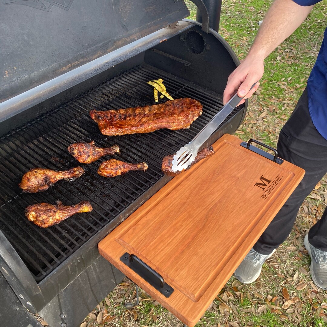 Large Personalized Cutting Board, BBQ Grill Accessory, Pellet Smoker ...