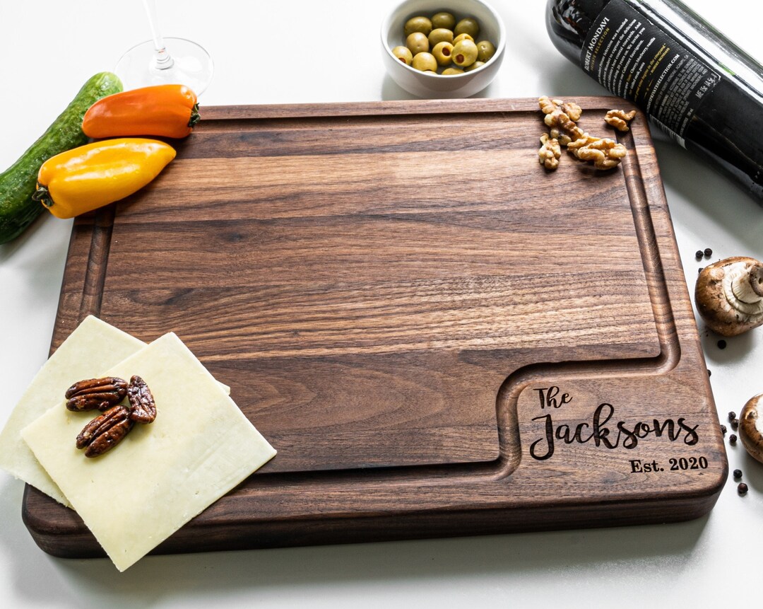 Personalized Walnut Cutting Board, Custom Cutting Board, Large Thick ...
