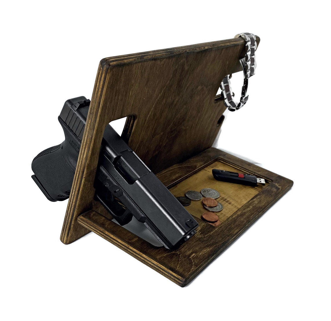 Law Enforcement Officer Gift, Police Officer Gift, Wooden Pistol Holder ...