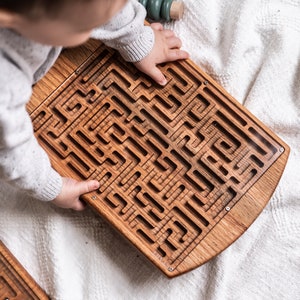 Wood Kids Maze Game, Children Gift, Marble Maze Game, Birthday Gift ...