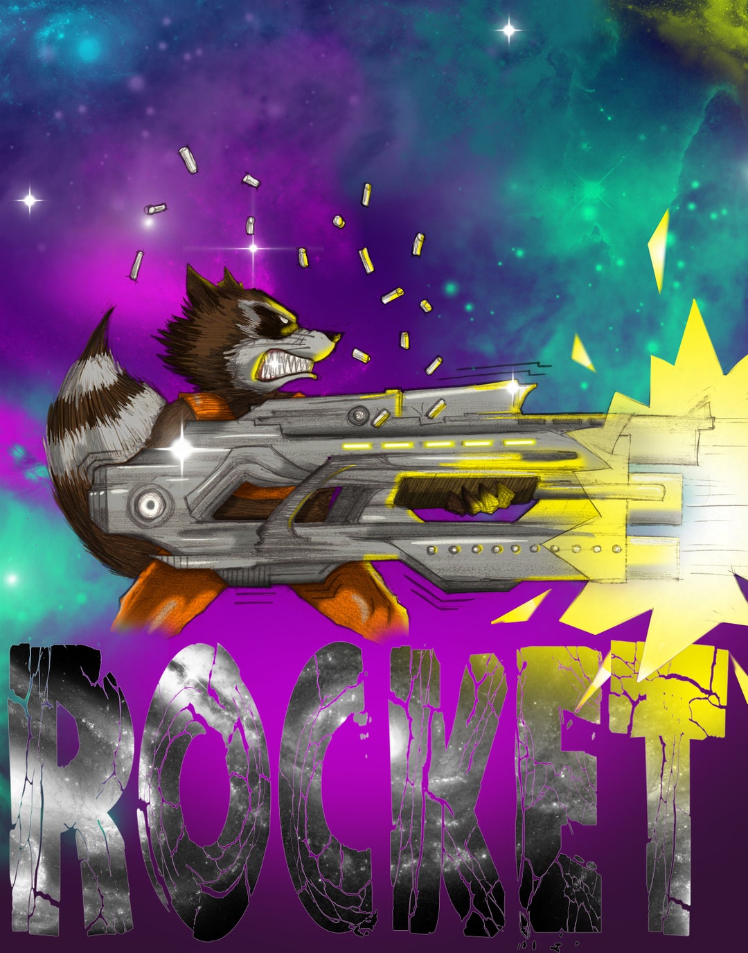 Rocket Raccoon Poster - Etsy