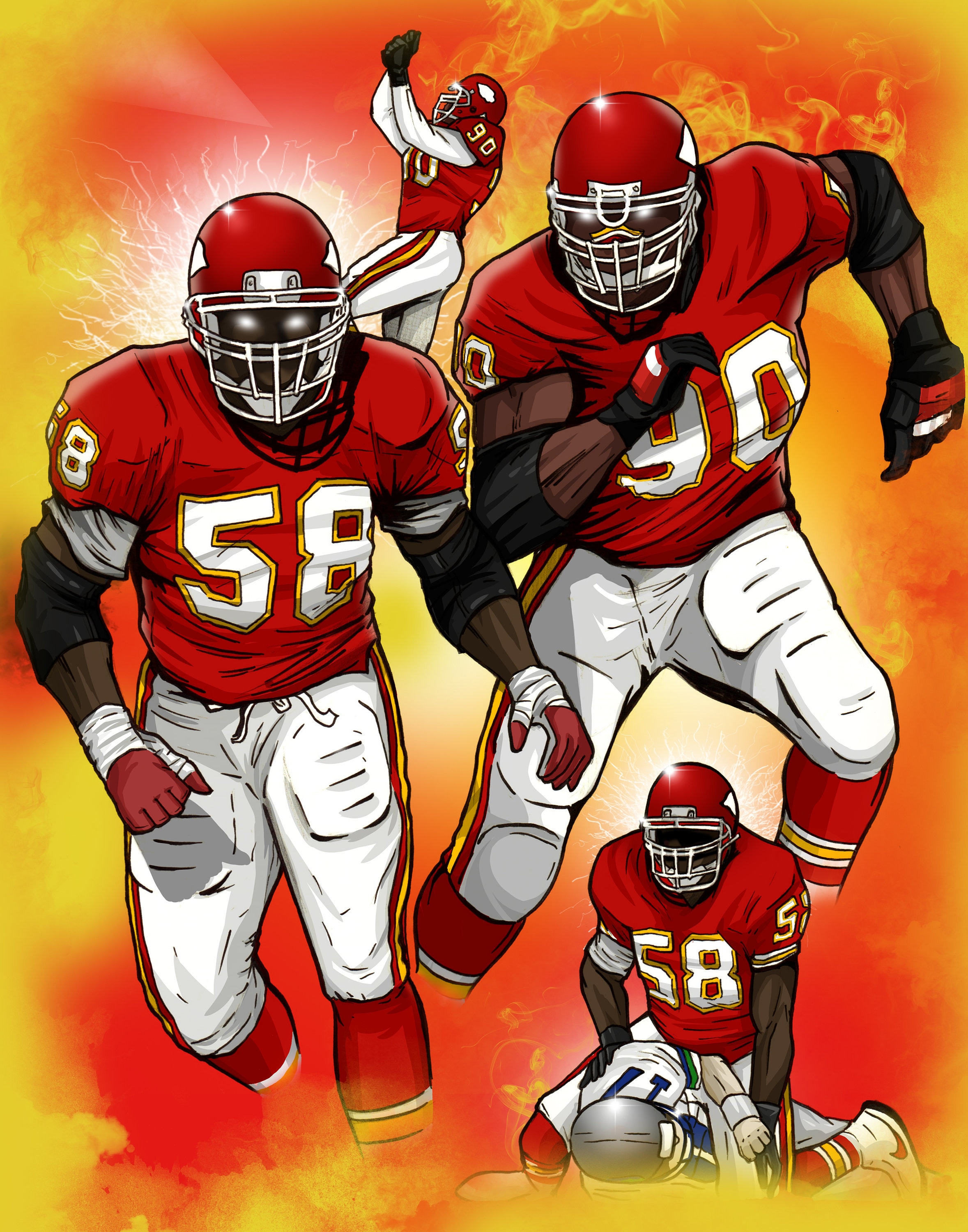 Derrick Thomas Neil Smith 90s Throwback Poster - Etsy