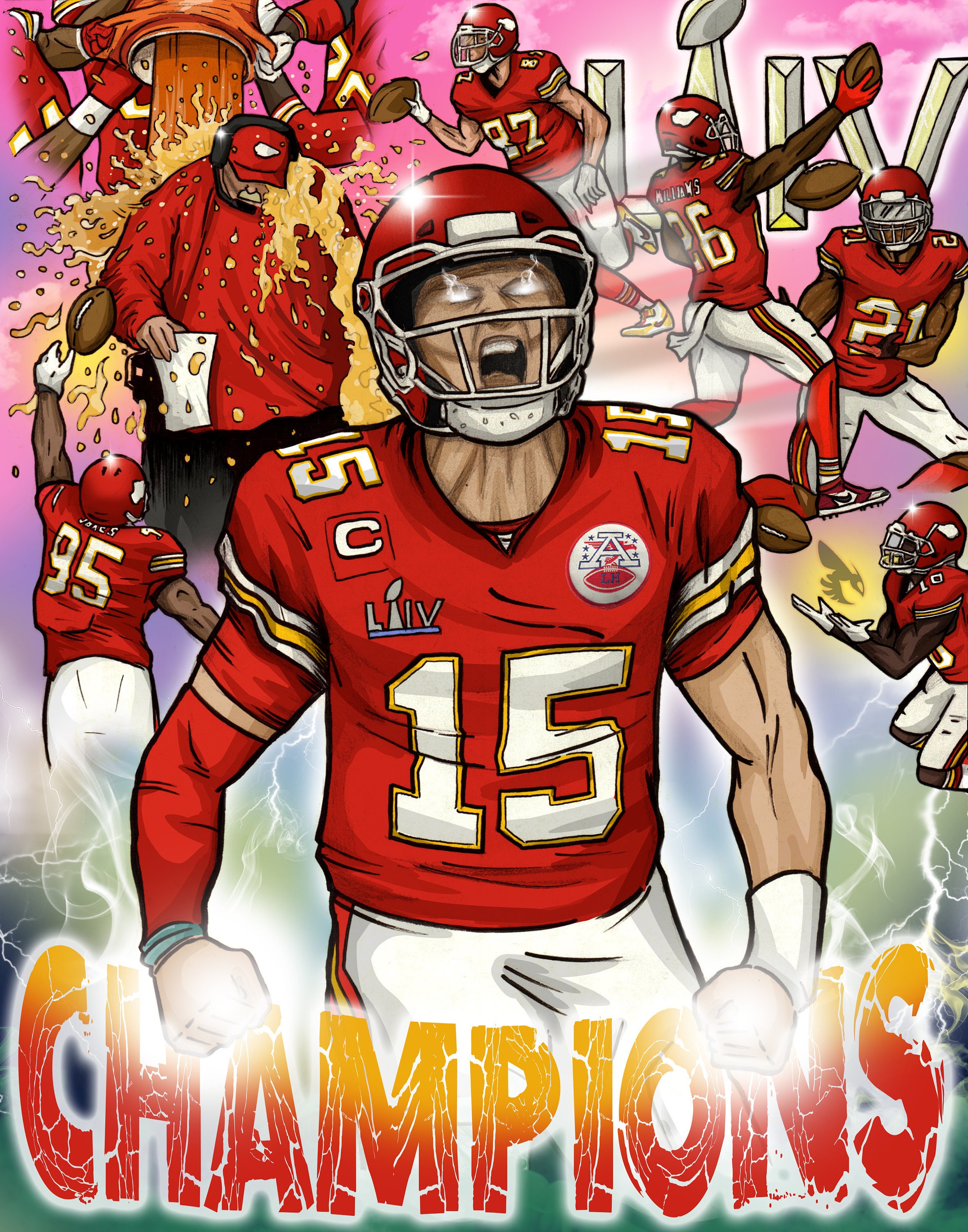 Chiefs Championship Mural 2020 (XL Fine Art Print) - Etsy