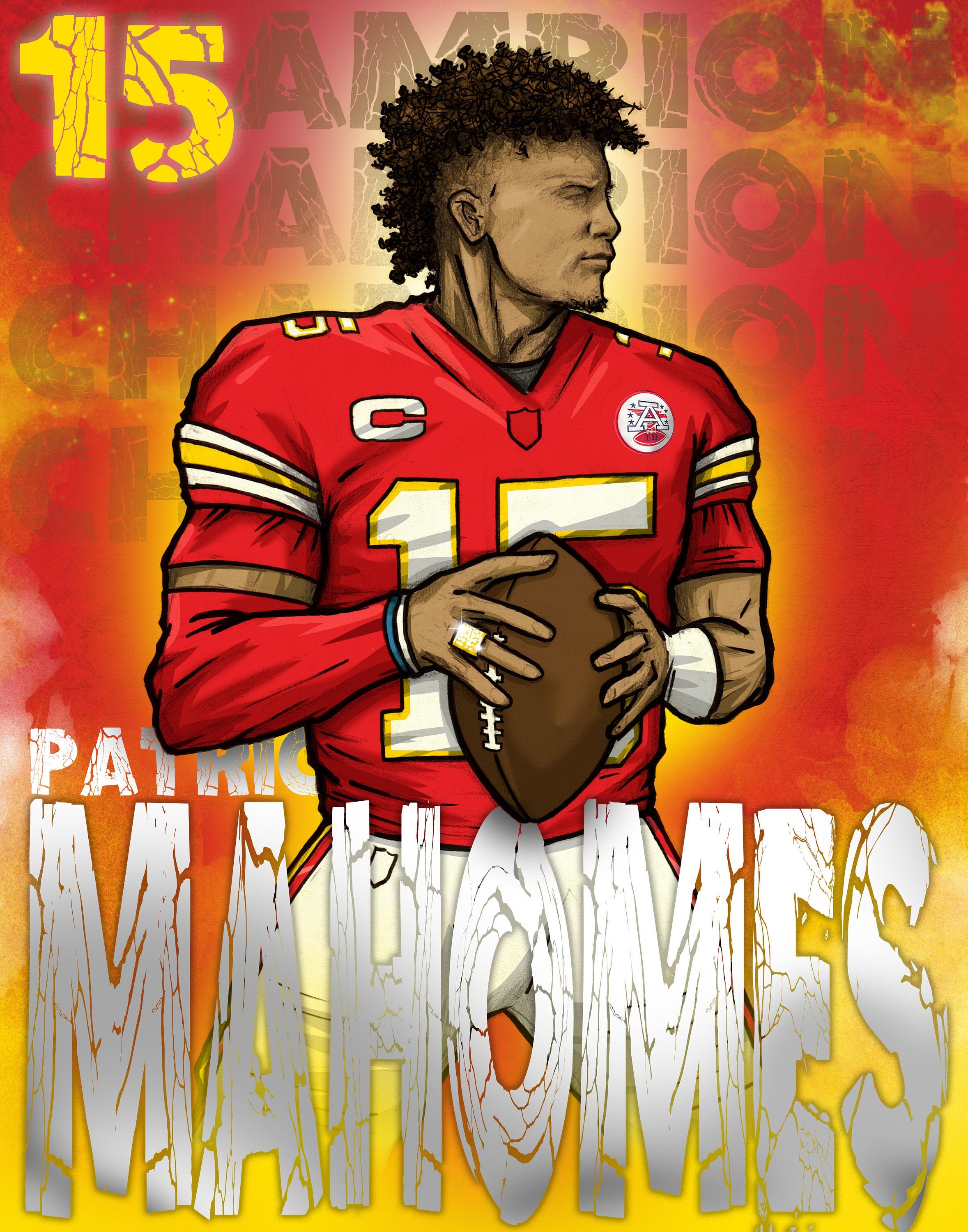 Patrick Mahomes Champion Poster - Etsy