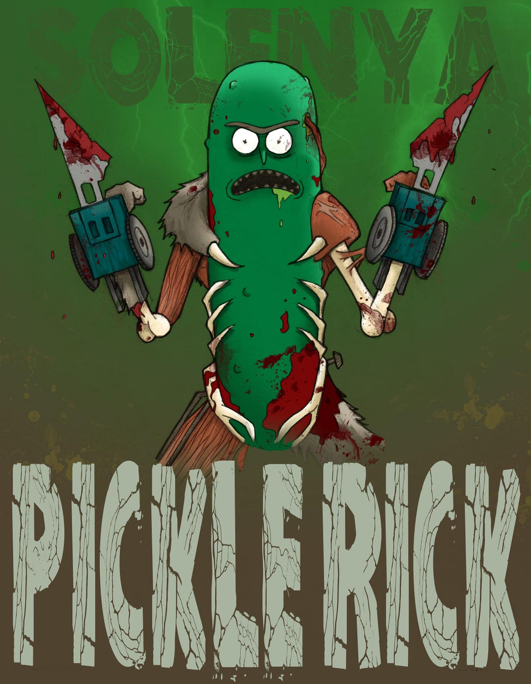 Pickle Rick Poster - Etsy