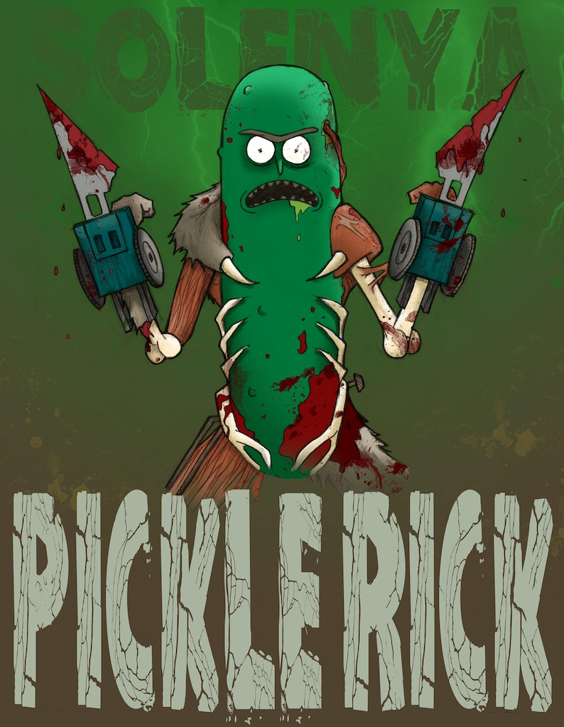 Pickle Rick Poster - Etsy