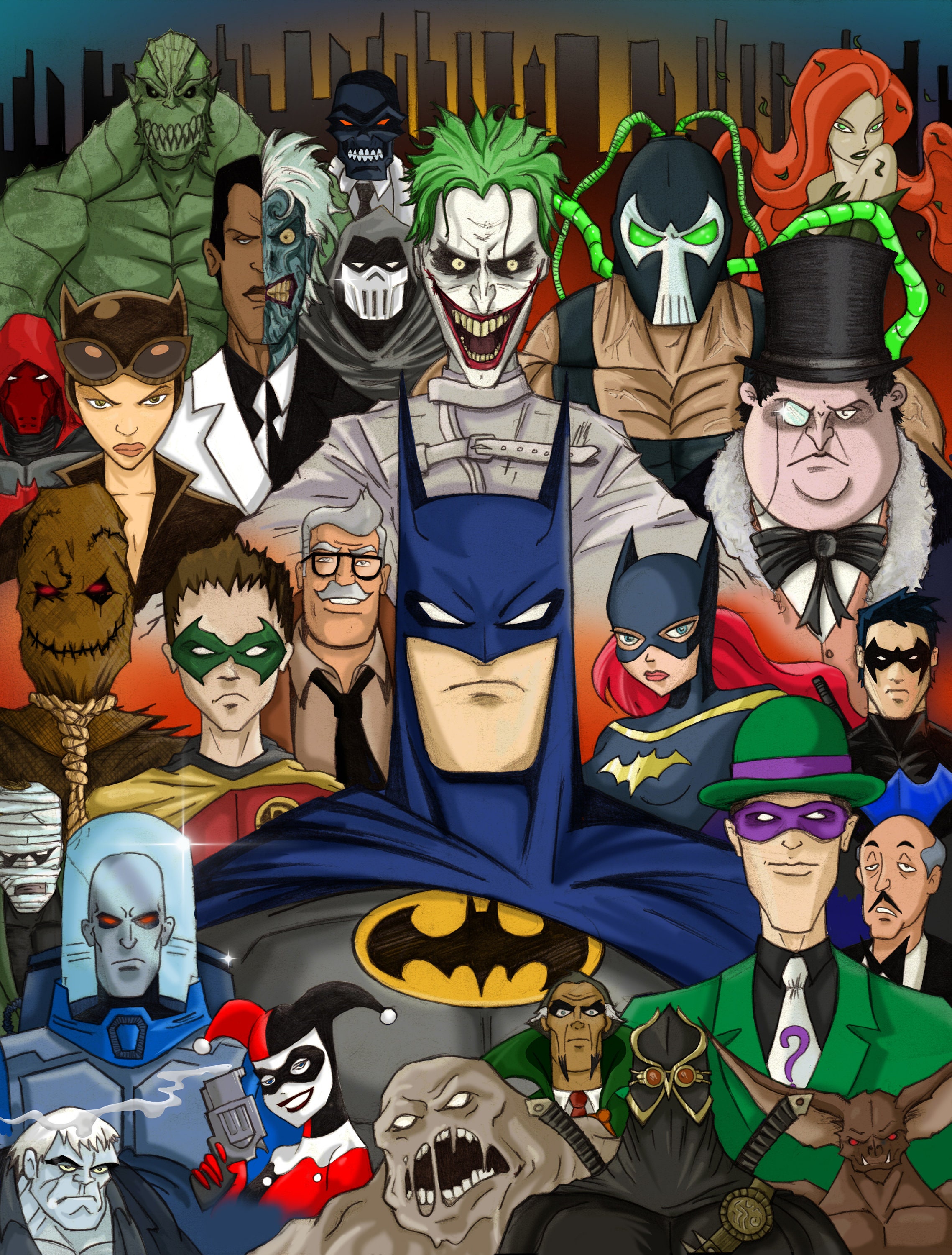 Batman Character Mural - Etsy