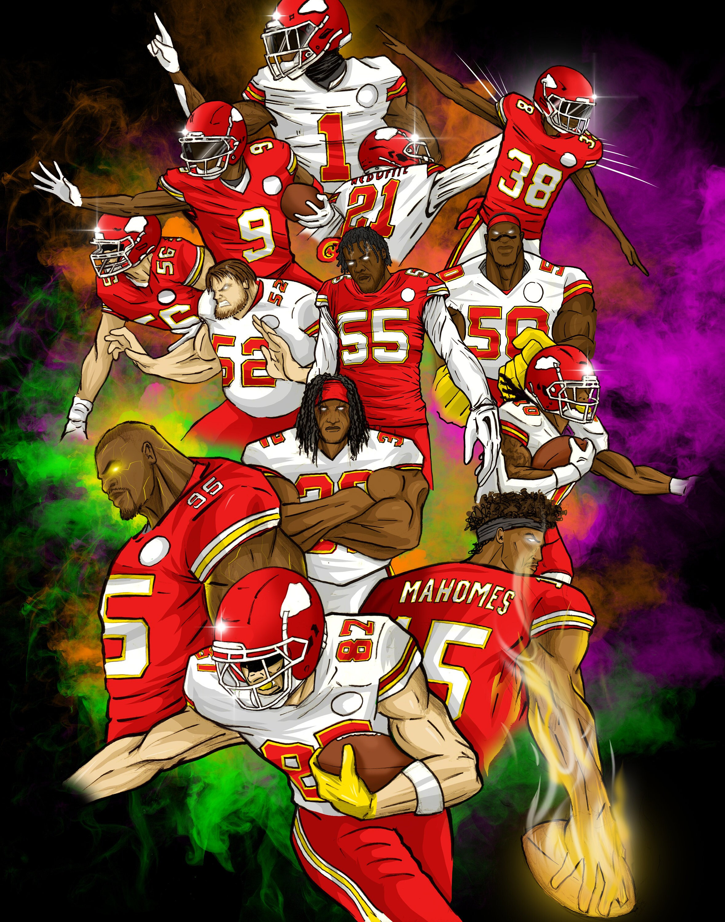 Chiefs Team Mural 2023 - Etsy