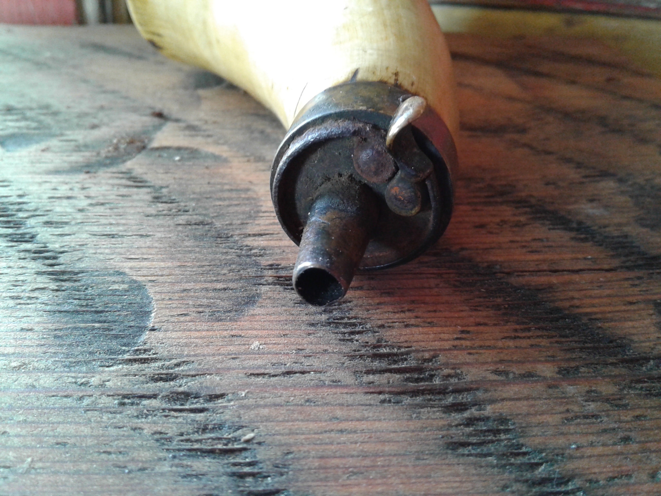 Antique Toy Mini Black Powder Horn 18th or 19th Century Vintage Hunting ...
