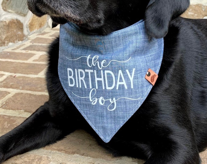 Birthday Dog Bandana Birthday Dog Gift Monogrammed Dog Bandana Dog ...