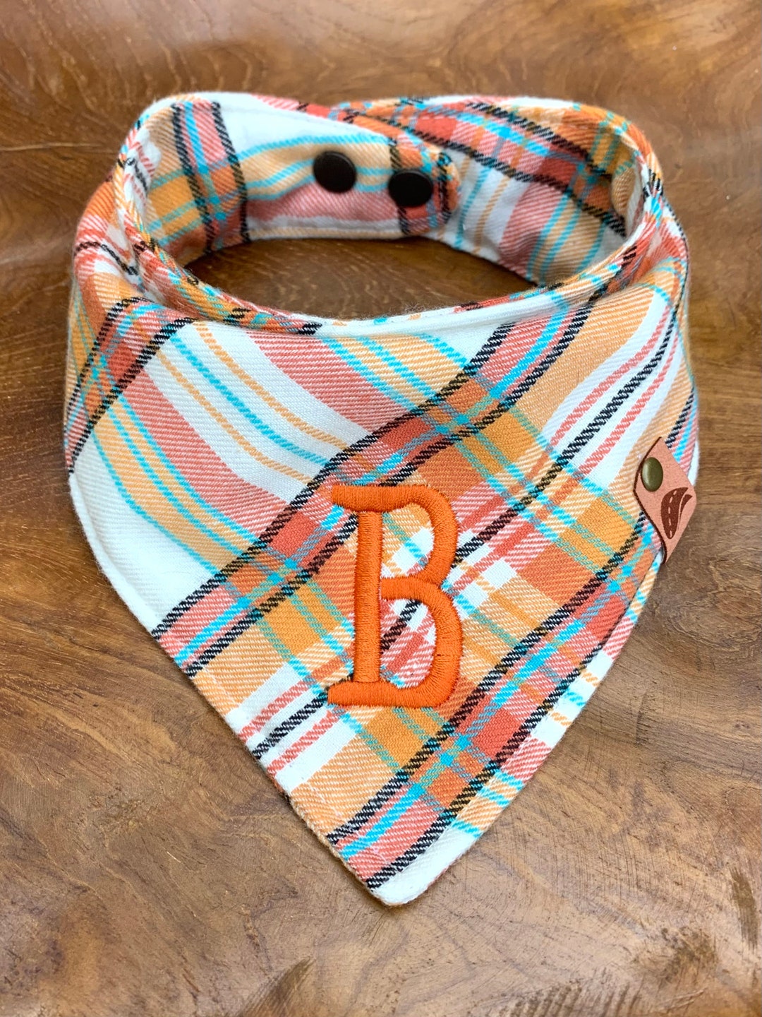 Plaid Flannel Dog Bandana Fall Dog Bandana Monogrammed Dog Bandana ...