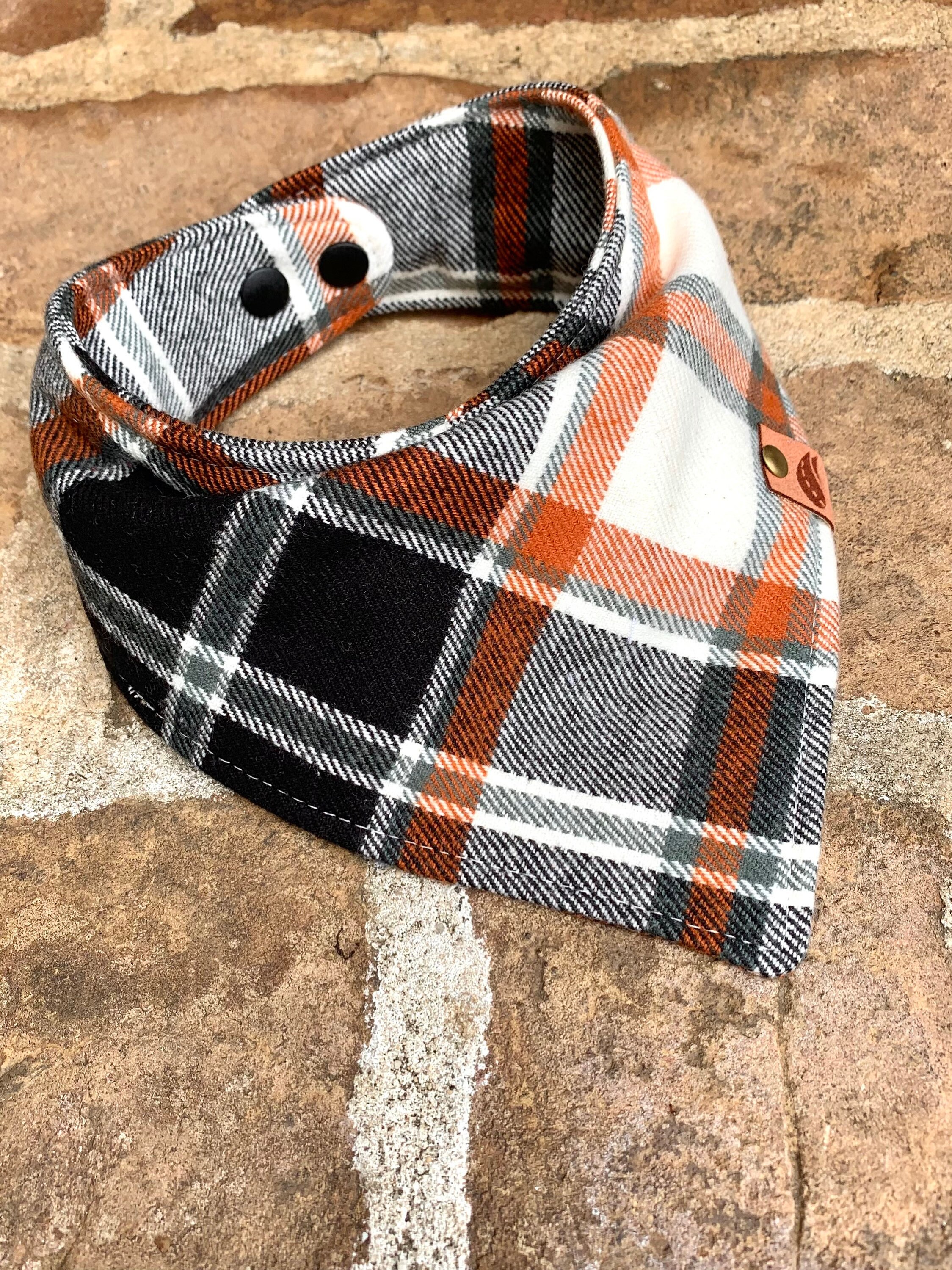 Plaid Flannel Dog Bandana Fall Dog Bandana Monogrammed Dog - Etsy