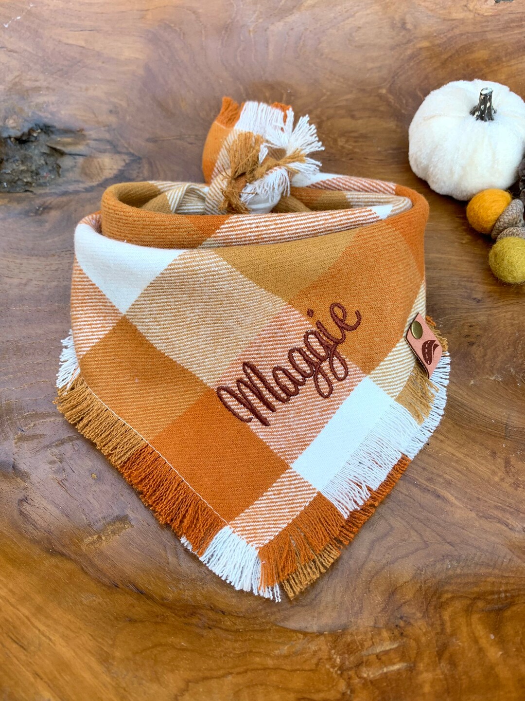 Dog Scarf Plaid Dog Bandana Fall Plaid Scarf Fall Bandana Dog Flannel ...