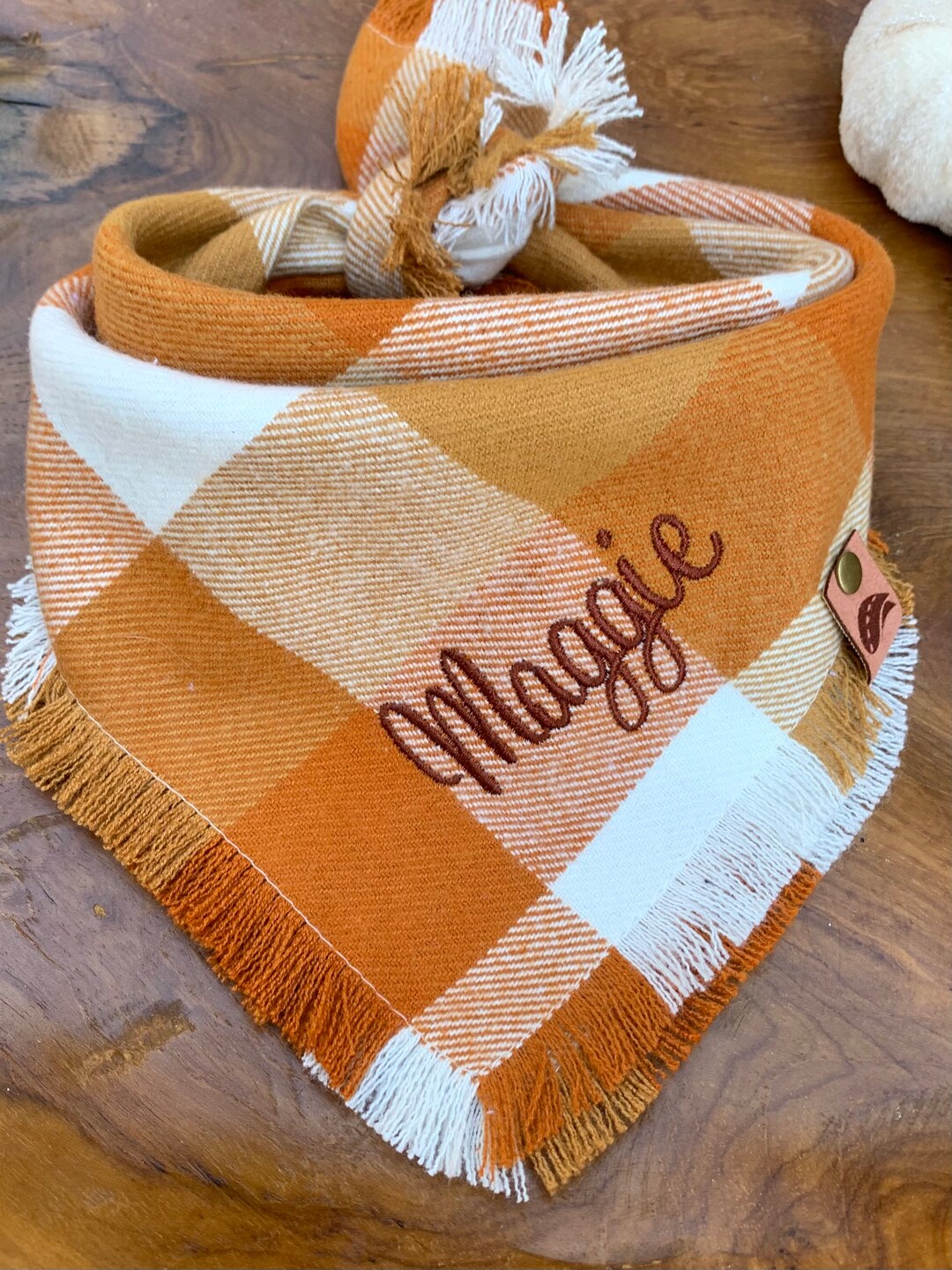 Dog Scarf Plaid Dog Bandana Fall Plaid Scarf Fall Bandana Dog Flannel ...