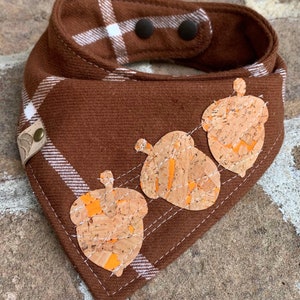 Fall Dog Bandana Plaid Dog Gift Orange Dog Bandana Thanksgiving Dog ...