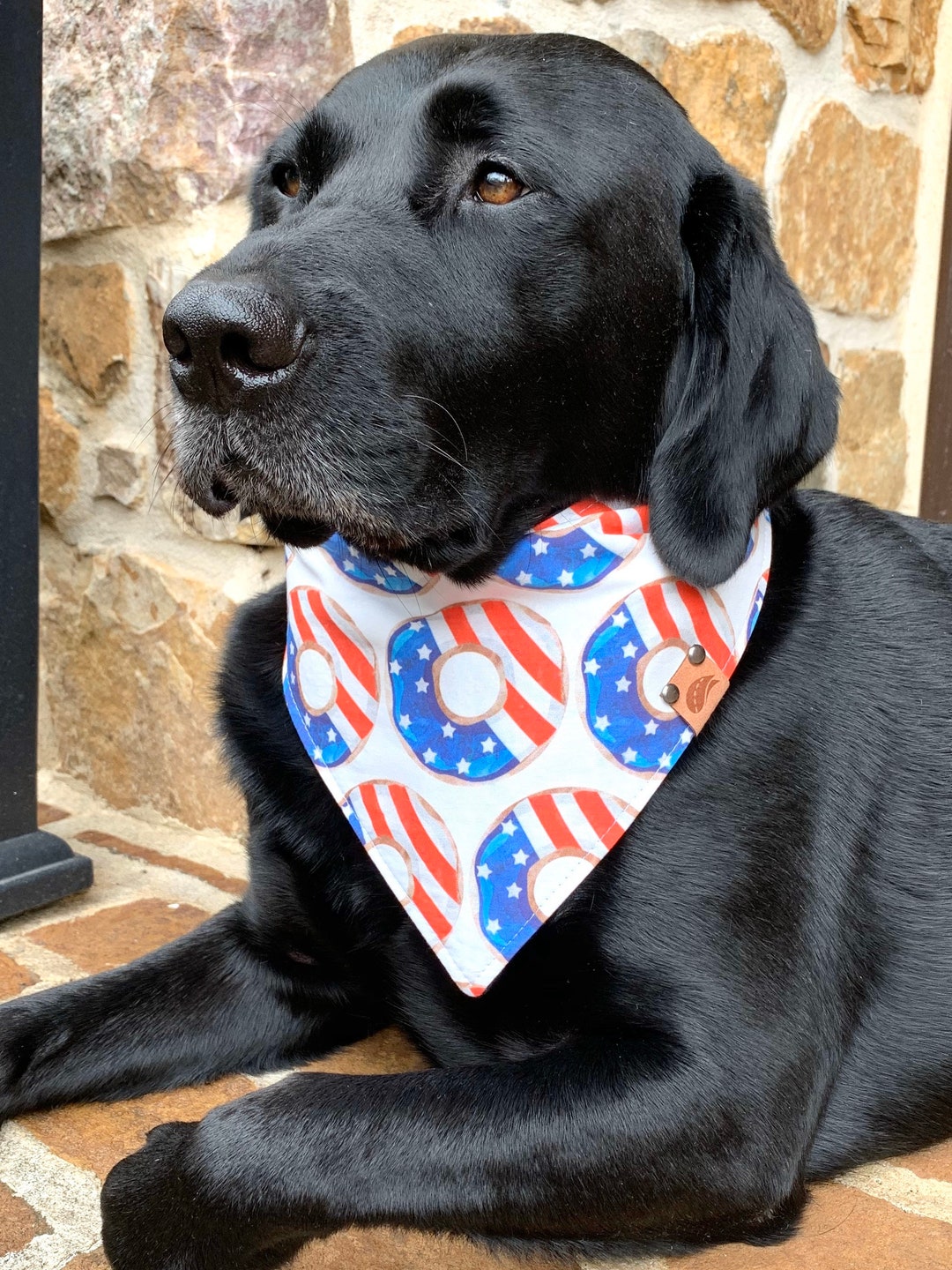 Patriotic Dog Bandana 4th of July Dog Monogrammed Dog Bandana Memorial ...