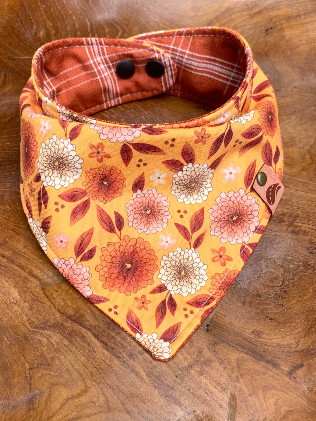Fall Dog Bandana Fall Floral Bandana Dog Gift Thanksgiving Dog Bandana ...