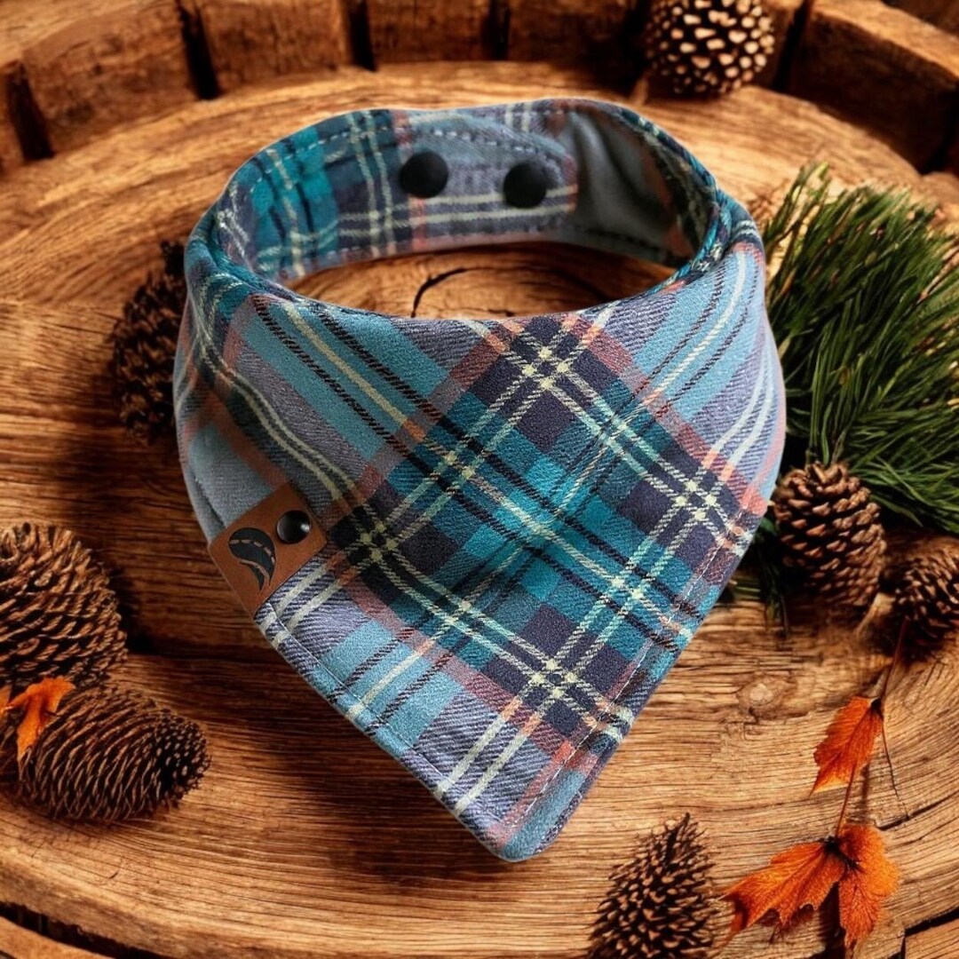Flannel Dog Bandana Fall Bandana Customizable Dog Scarf Flannel Bandana ...