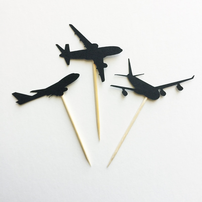 Airplane Cupcake Toppers - Etsy