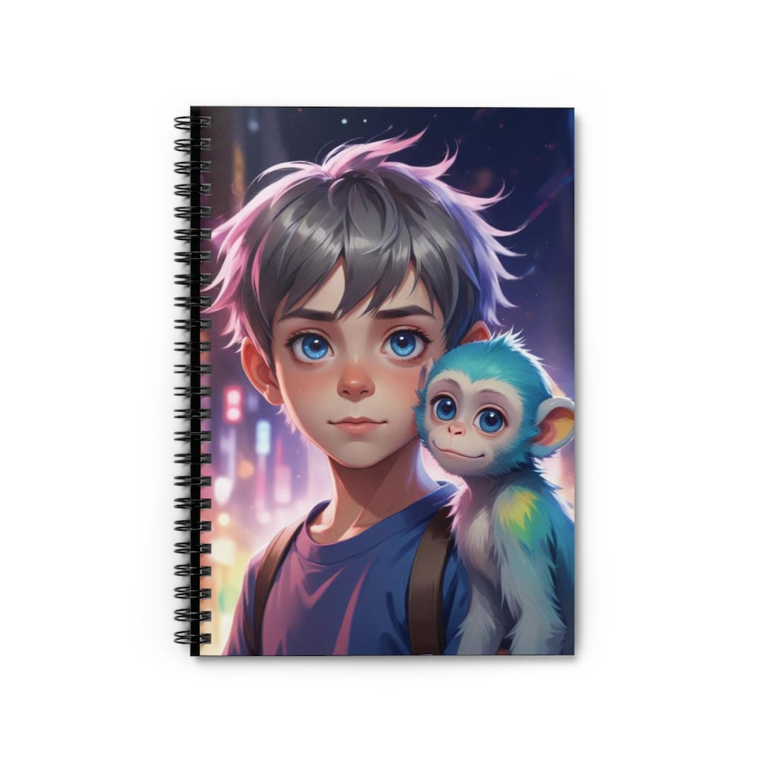 Let's Monkey Around 8x Spiral Notebook, Cute Gift Whimsical Journal ...