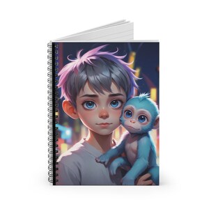 Let's Monkey Around 7x Spiral Notebook, Cute Gift Whimsical Journal ...