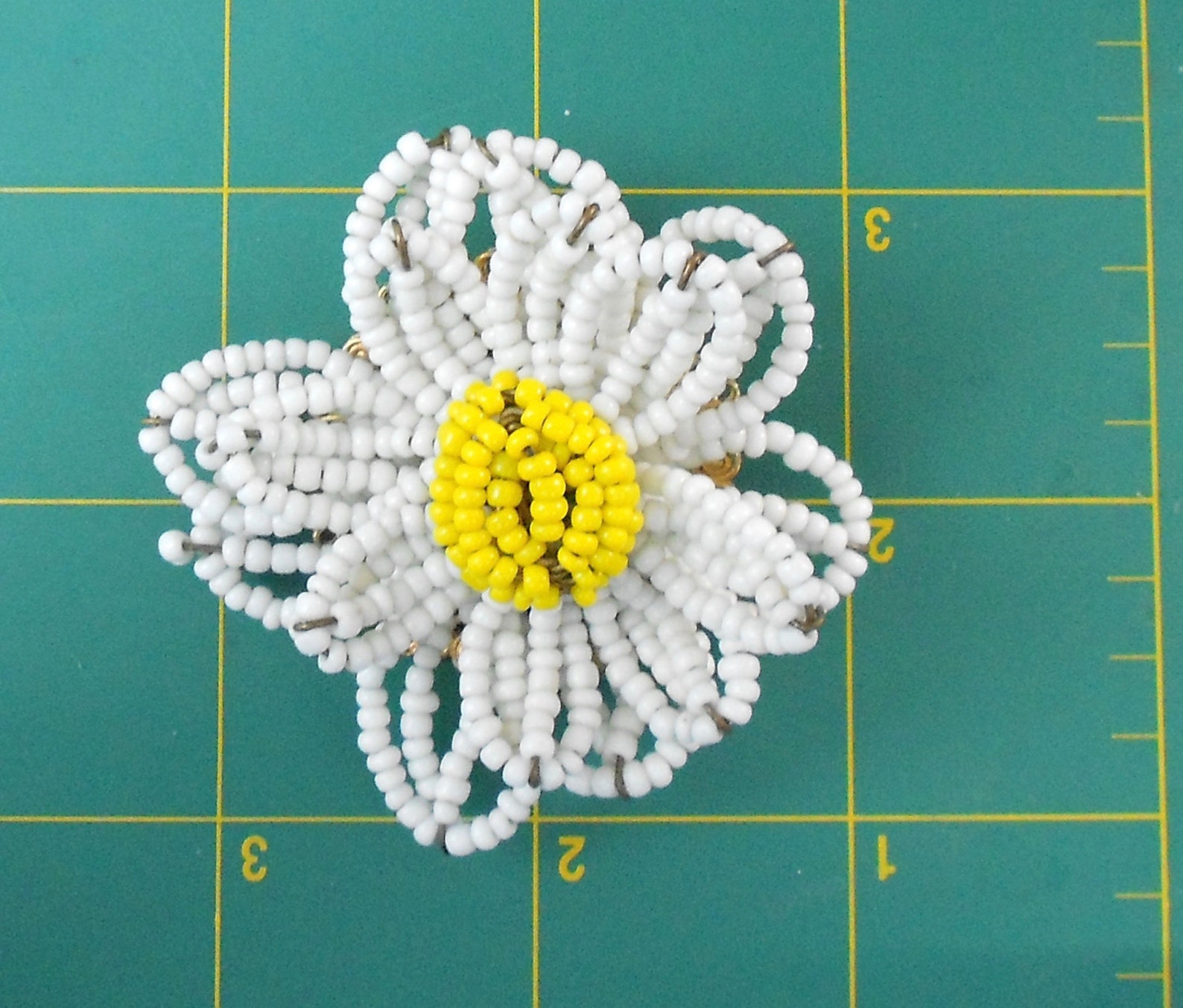 Rare Vintage Signed Miriam Haskel Beaded White Flower Brooch - Etsy