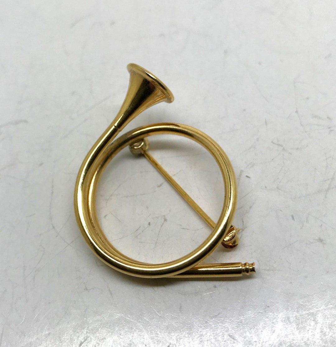 Vintage Napier French Horn Brtooch - Etsy