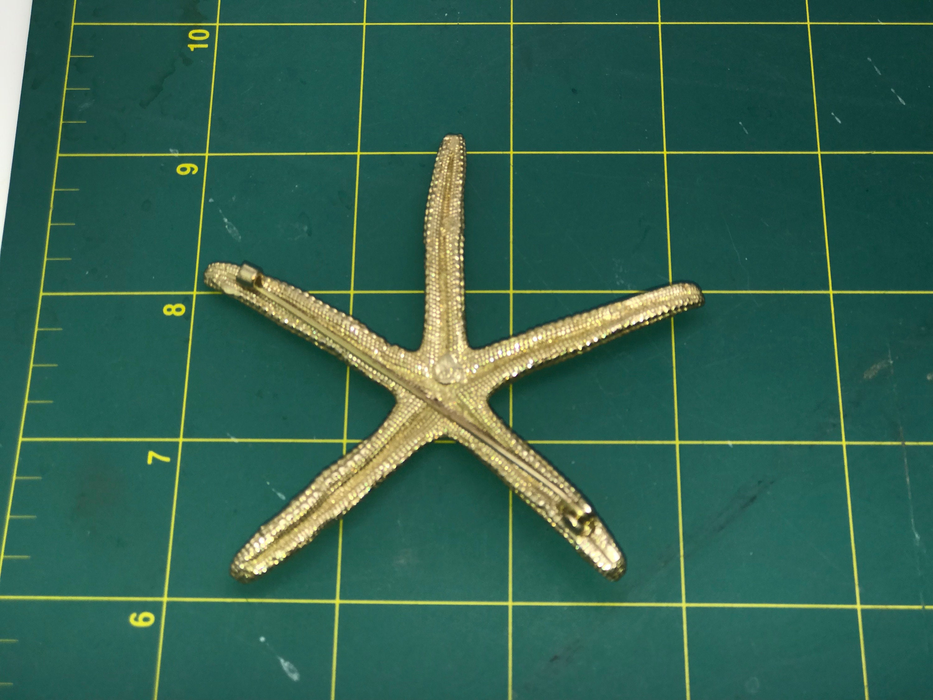 Vintage Figural Large Gold Tone Star Fish Brooch- Marked GGD - Etsy