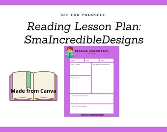 Lesson Plan for Elementary, Middle or High School, Reading Plan, Great ...