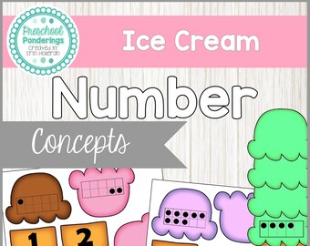 Ice Cream Numbers - Preschool Math Numbers and Counting - Etsy