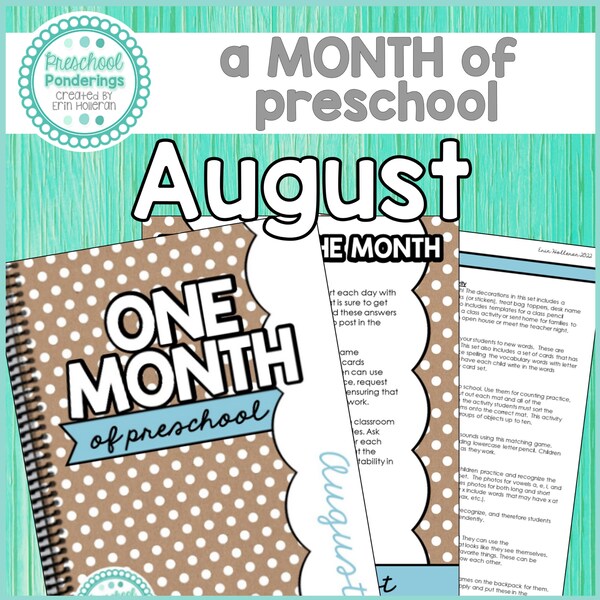 Preschool Lesson Plan - Etsy