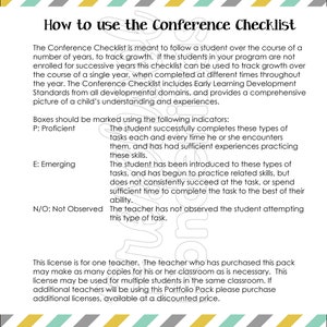 Infant Toddler Standards Portfolio Pack - Etsy