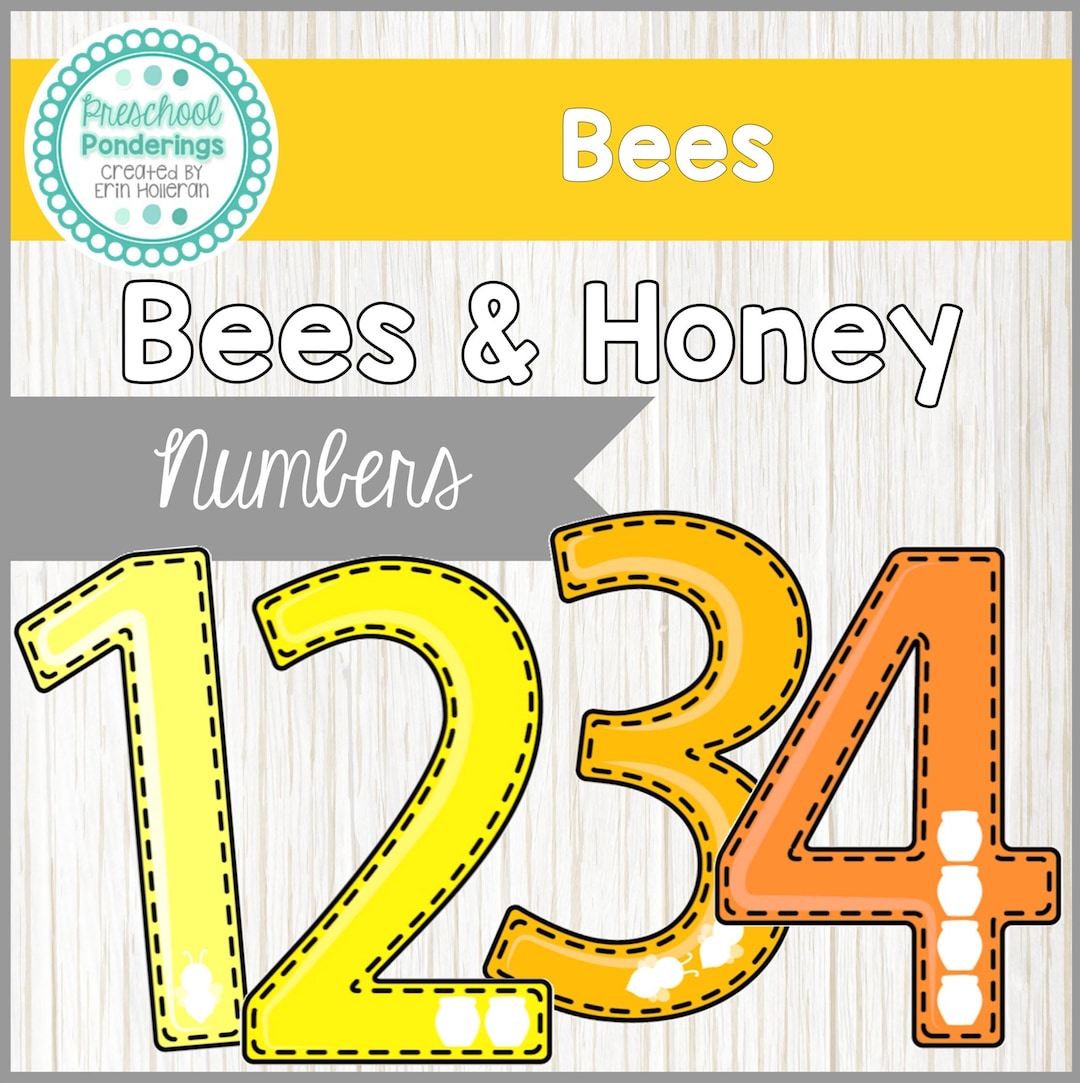 Números de abejas: números matemáticos preescolares y conteo - Etsy España